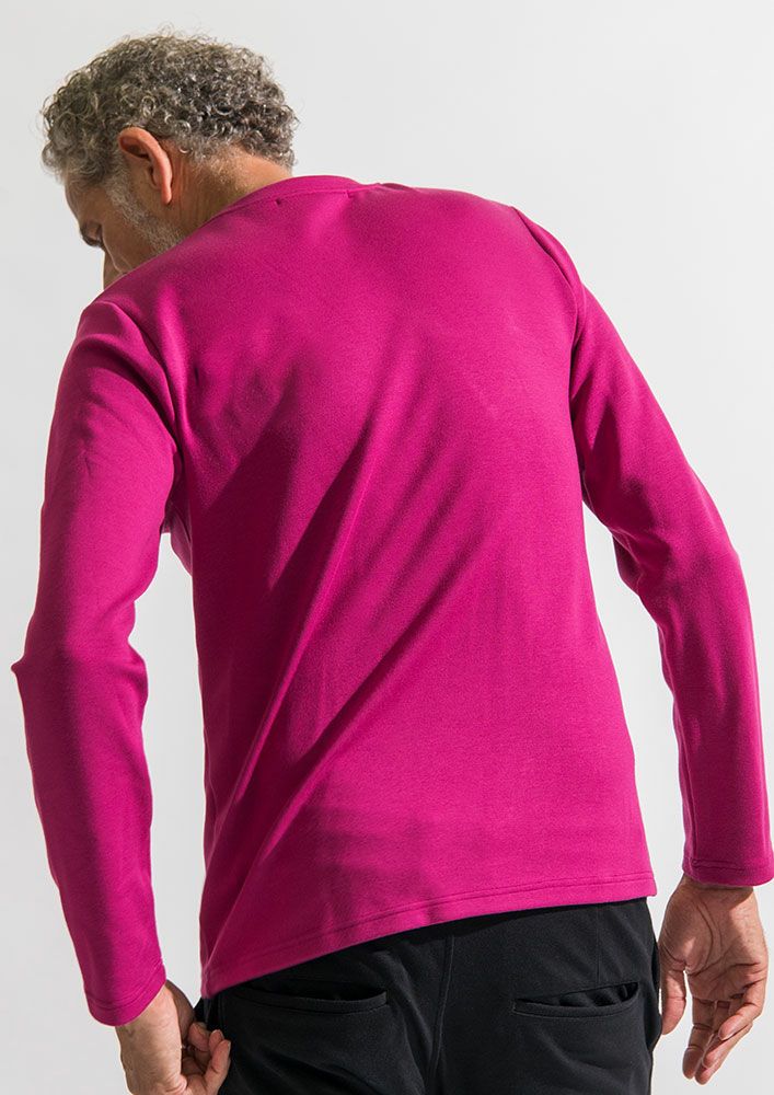 【AKM】DUALWARM MOIST PONTI L/S CREW-NECK -PINK-