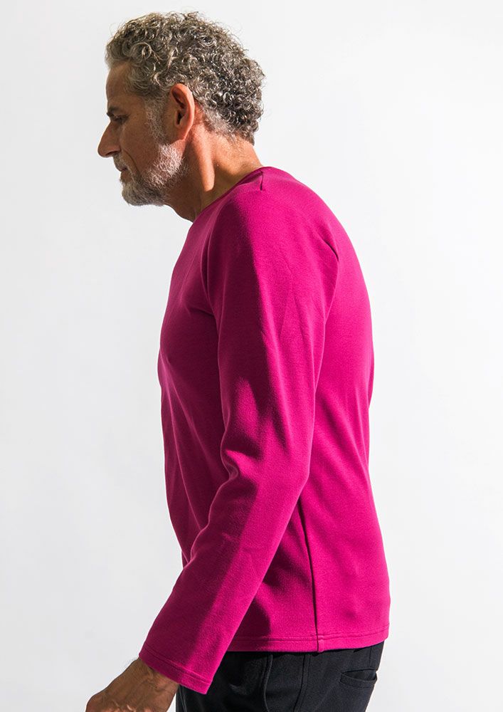 【AKM】DUALWARM MOIST PONTI L/S CREW-NECK -PINK-