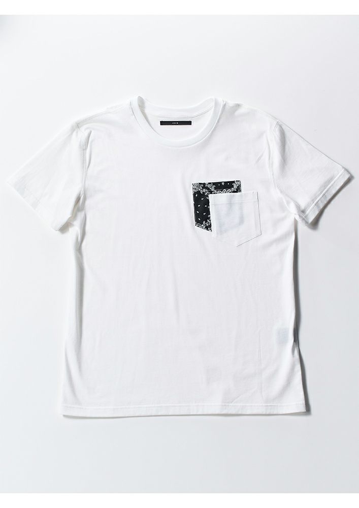 【AKM】GIZANDY TENJIKU/BANDANA CLOTH S/S W POCKET -WHITE-